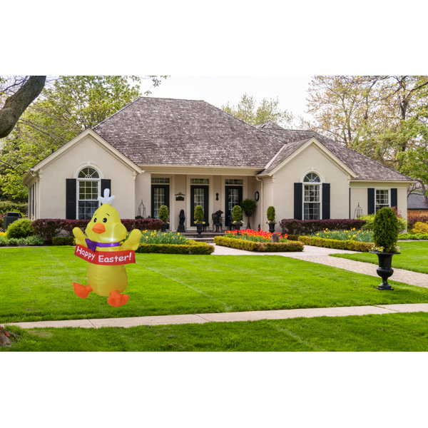 The Holiday Aisle® Happy Easter Chick Inflatable & Reviews | Wayfair