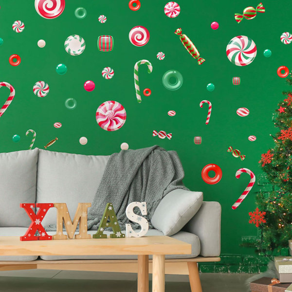 Walplus Xmas Peppermint Candy and Sweets Wall Sticker | Wayfair.co.uk