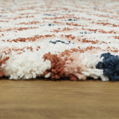 Ebern Designs Setrag Geometric Shag Area Rug & Reviews | Wayfair