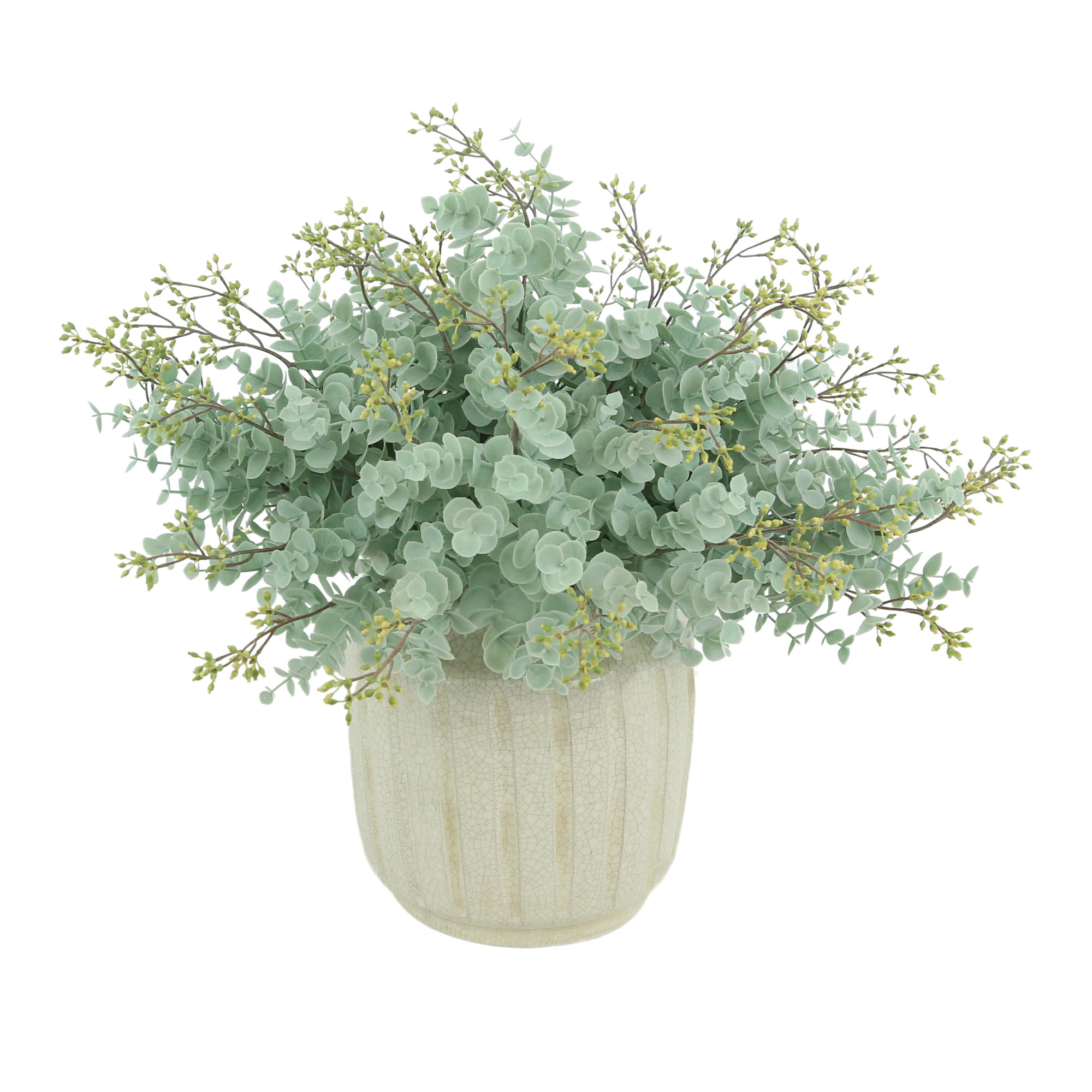 Primrue Eucalyptus Floral Arrangement in Vase | Wayfair