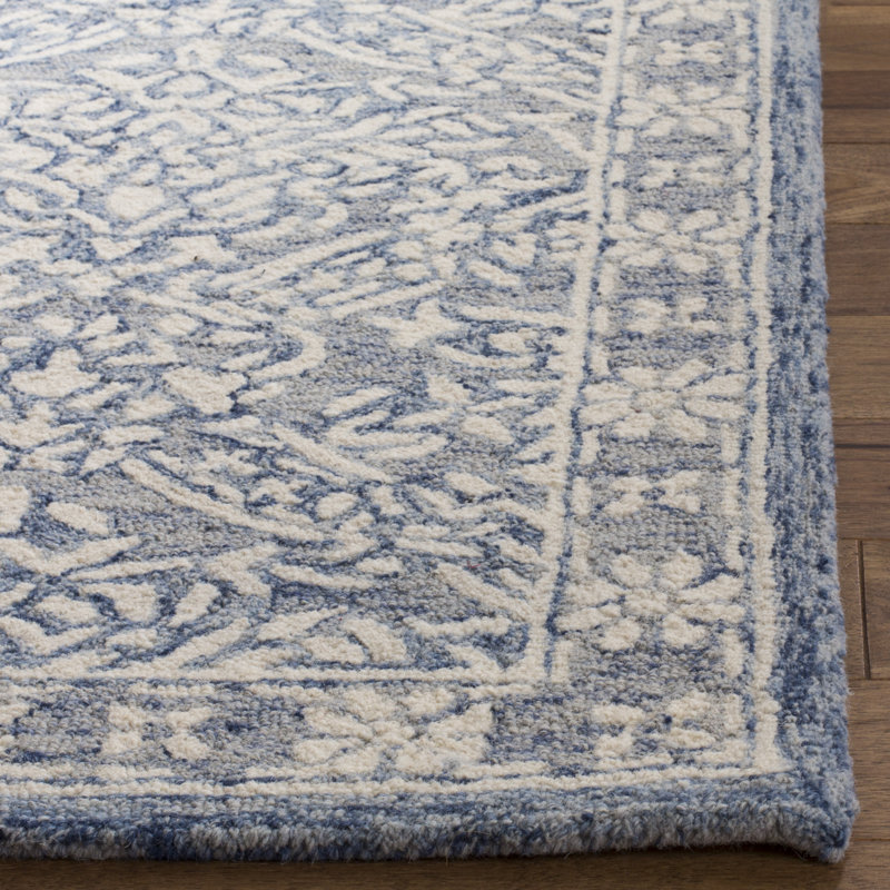 Ivory Rug With Blue Border at Lynda Higgins blog
