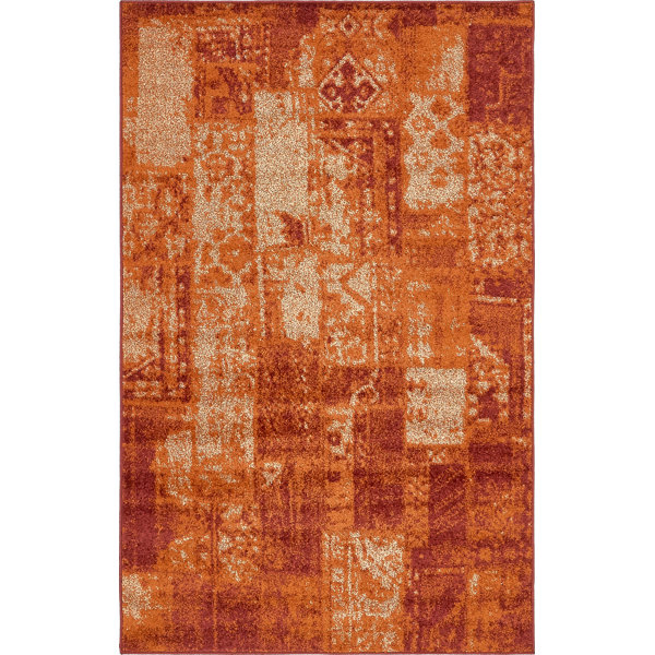 Williston Forge Veyo Performance Terracotta Rug & Reviews | Wayfair