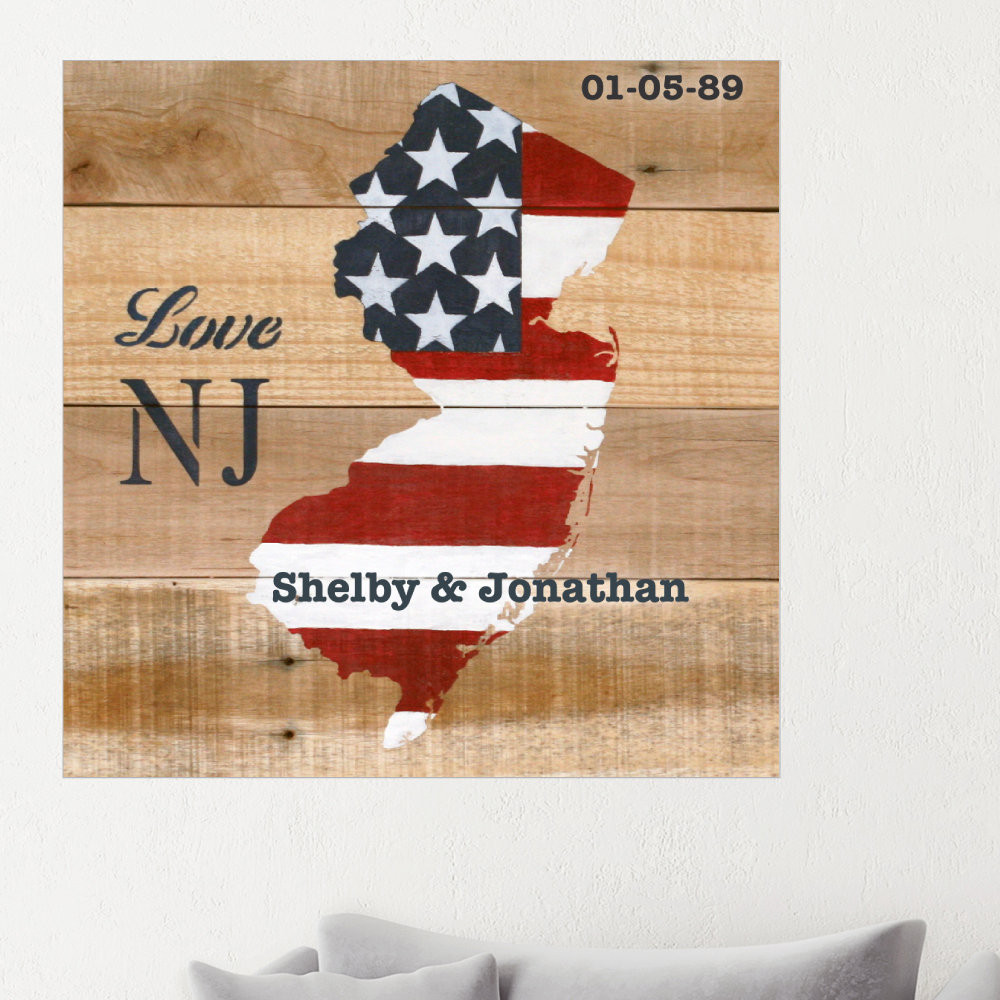 Millwood Pines Love New Jersey Personalized Wall Decal | Wayfair