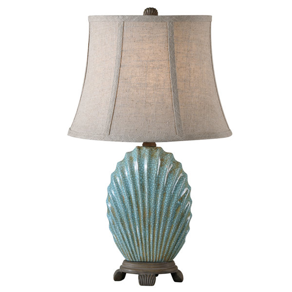 Orren Ellis Seashell Blue Buffet Lamp | Wayfair