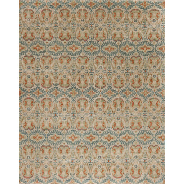 Samad Rugs Vogue Hand-Knotted Wool Ikat Area Rug | Perigold