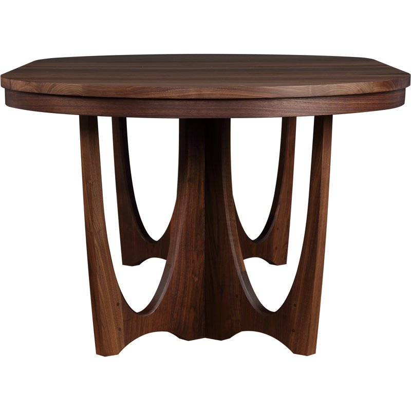 Stickley Walnut Grove Extendable Walnut Solid Wood Pedestal Dining ...