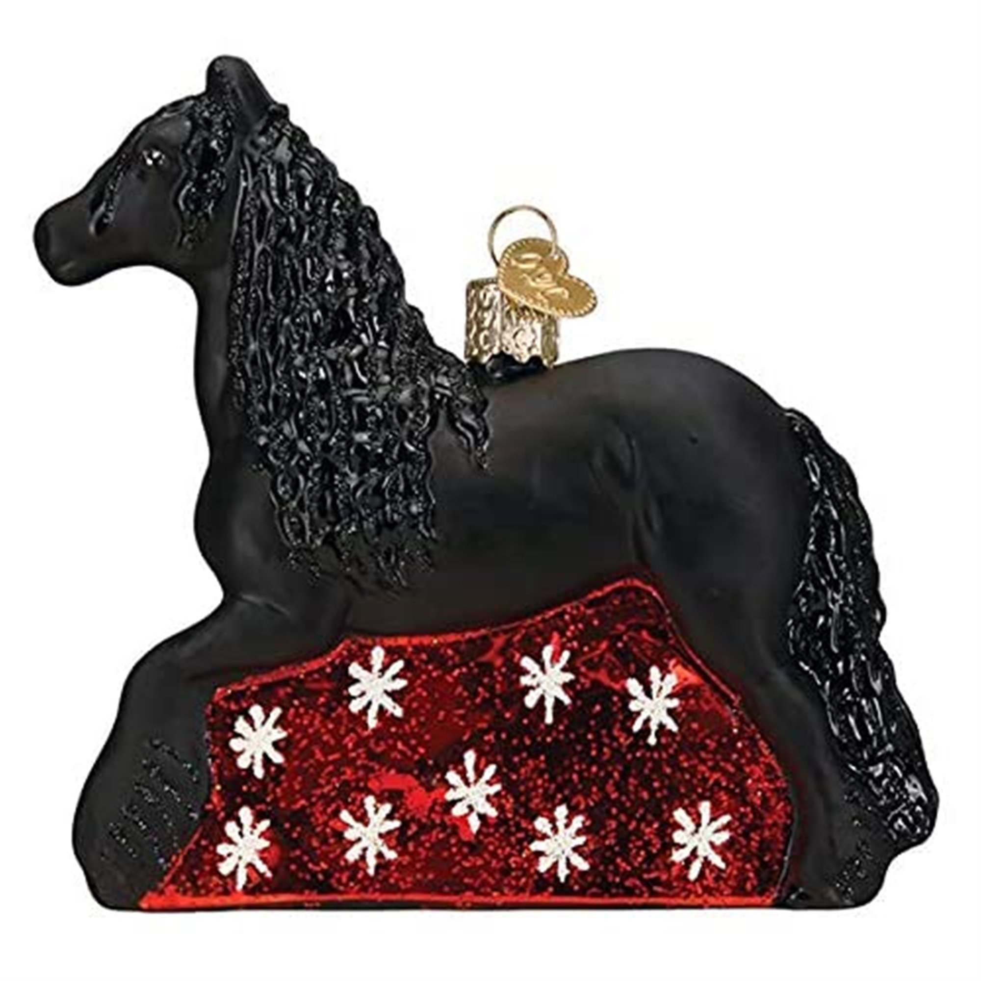 Old World Christmas Friesian Horse Hanging Figurine Ornament | Wayfair