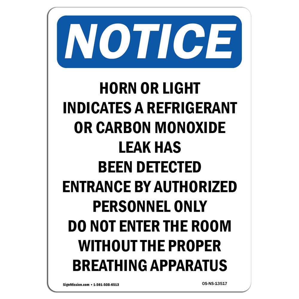 SignMission Horn Or Light Indicates A Refrigerant Sign | Wayfair