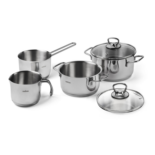 Excelsa Jazz Cook 6 Pieces Stainless Steel (18/0) Non Stick Cookware ...