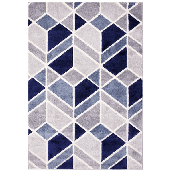 Corrigan Studio Arjane Power Loomed 100% Polypropylene Blue Rug ...