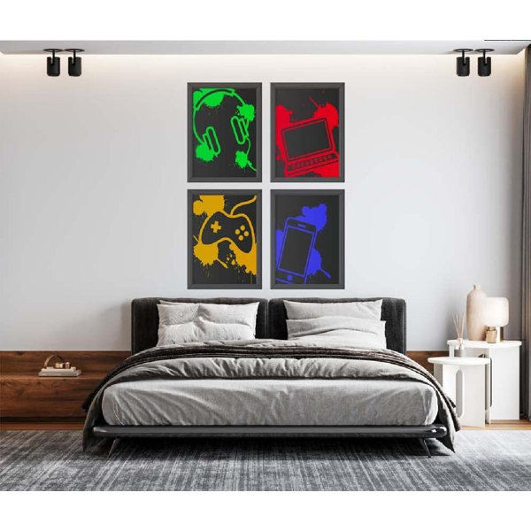 Ebern Designs 4 Piece Unframed Graphic Art Set | Wayfair