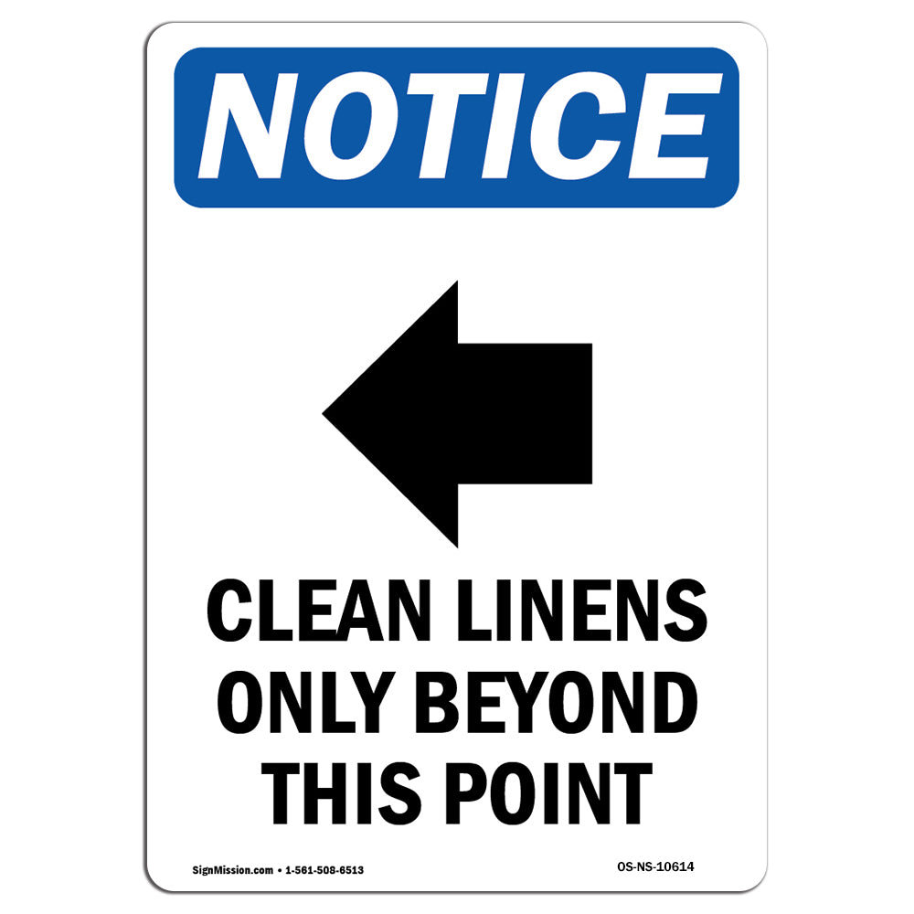 SignMission Osha Notice - Clean Linens Only Sign With Symbol | Wayfair