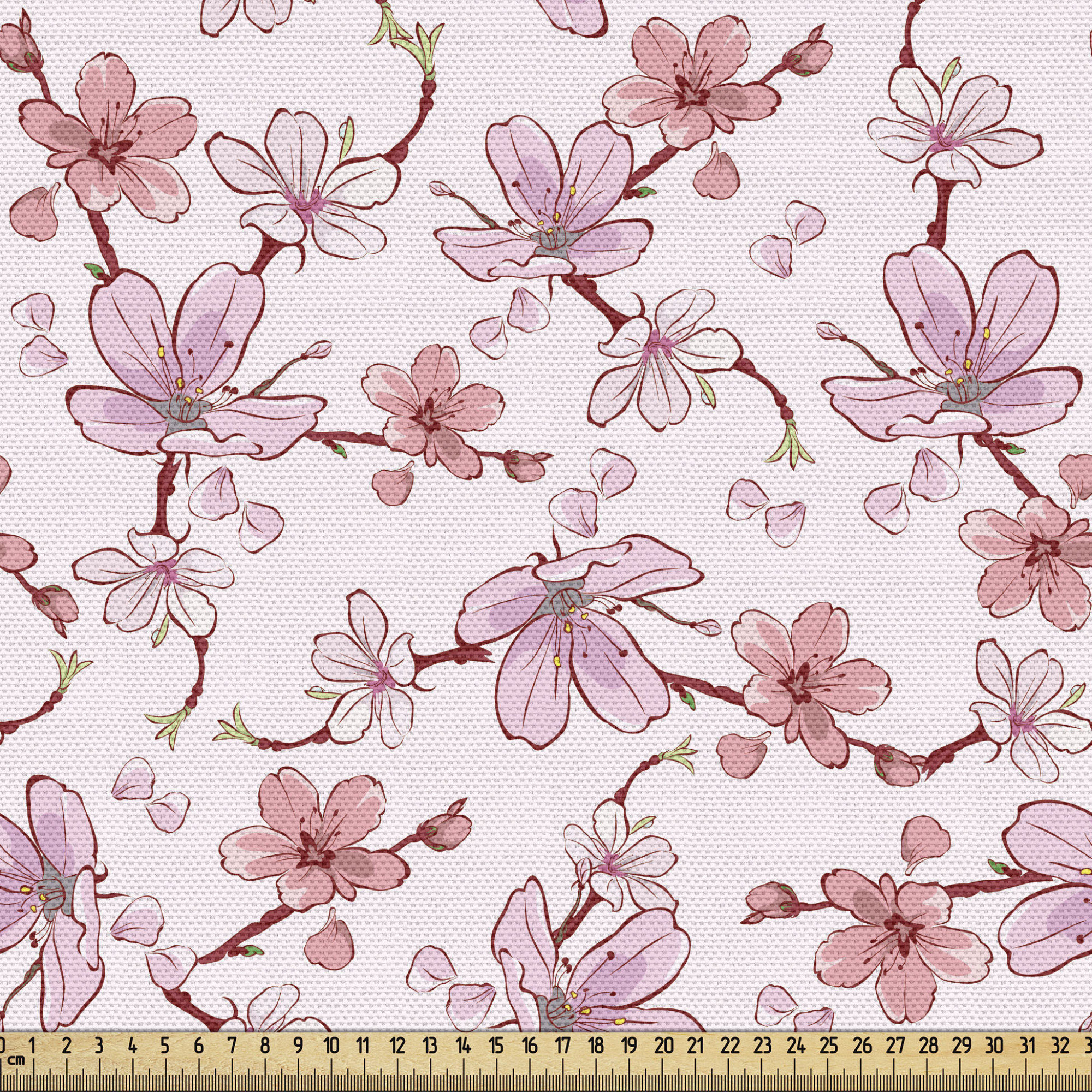 East Urban Home fab_48624_ East Fabric By The Yard, Gentle Cherry ...