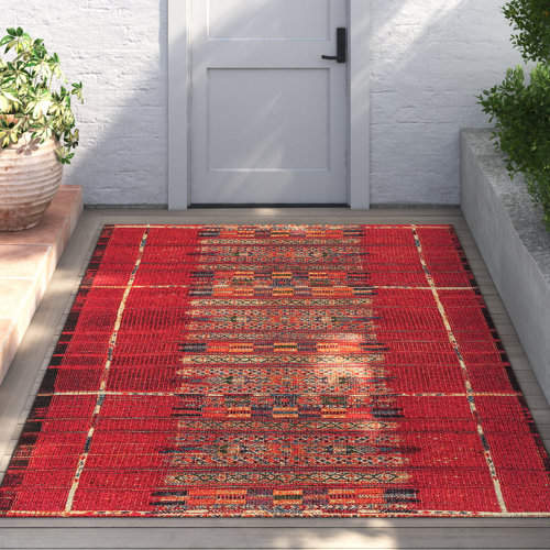 Sesena Red/Beige/Orange/Black Indoor/Outdoor Rug & Reviews | Joss & Main