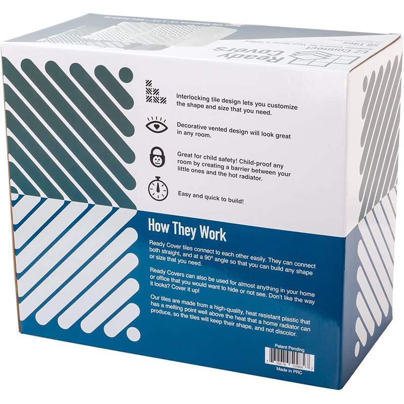 Ready Covers Ez Connect Cover- Vented Safety Steam Radiator Cover ...