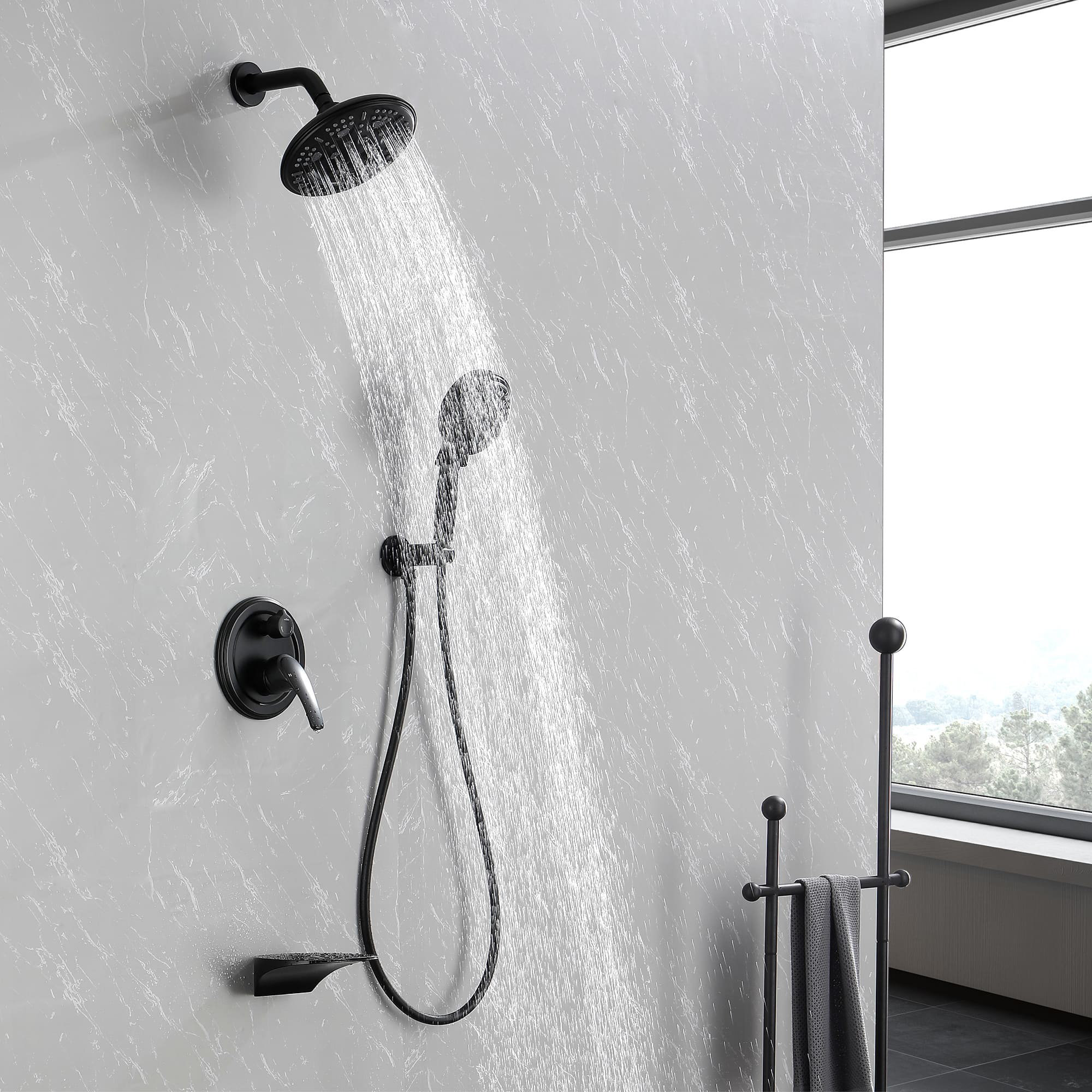 KIKO HOME Shower System with Rough-in Valve | Wayfair