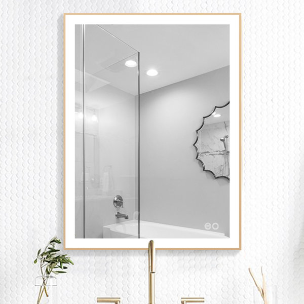 Yard Games Depot Rectangle LED Metal Wall Mirror - Wayfair Canada