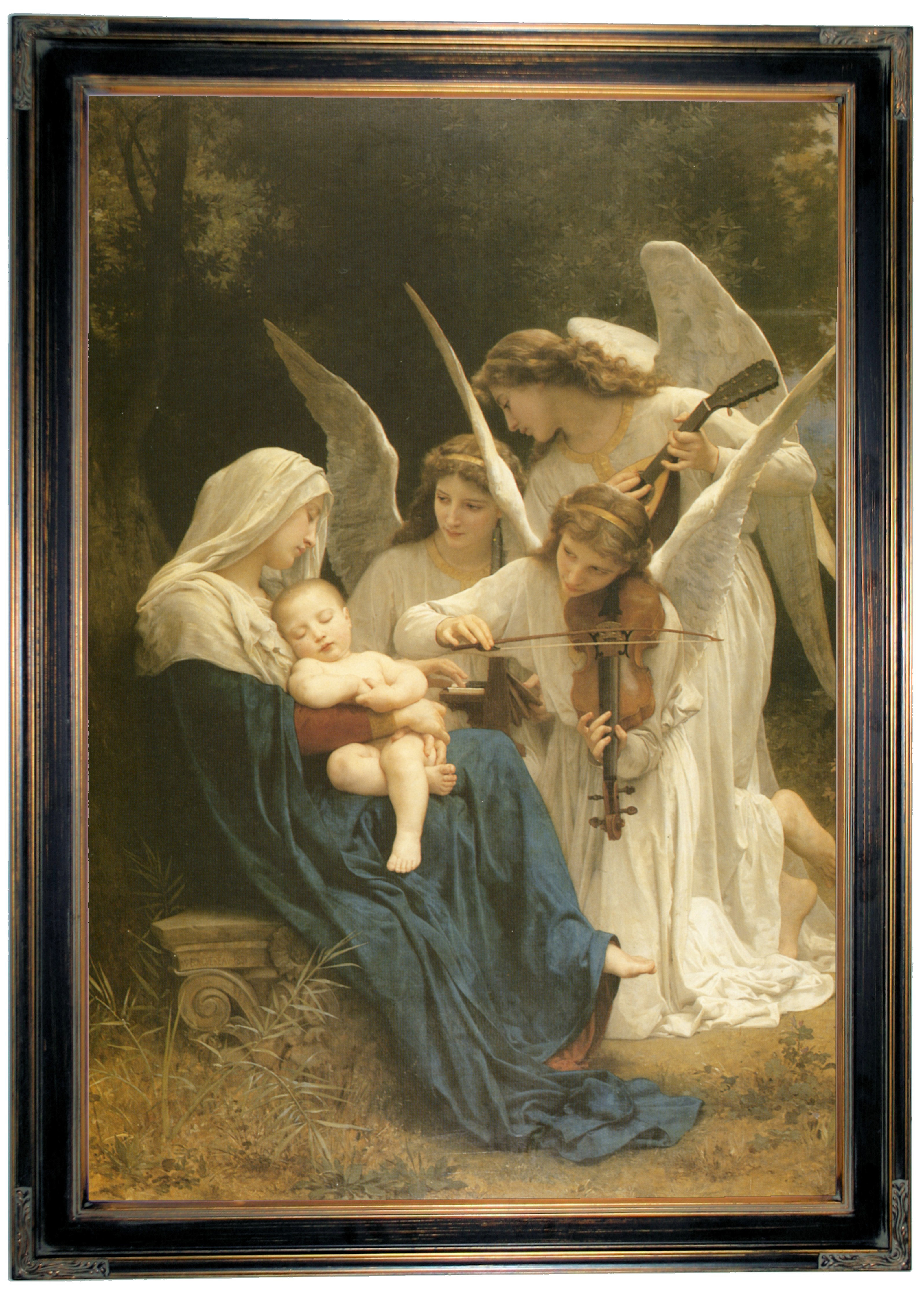 Historic Art Gallery Song Of The Angels by William Adolph Bouguereau ...