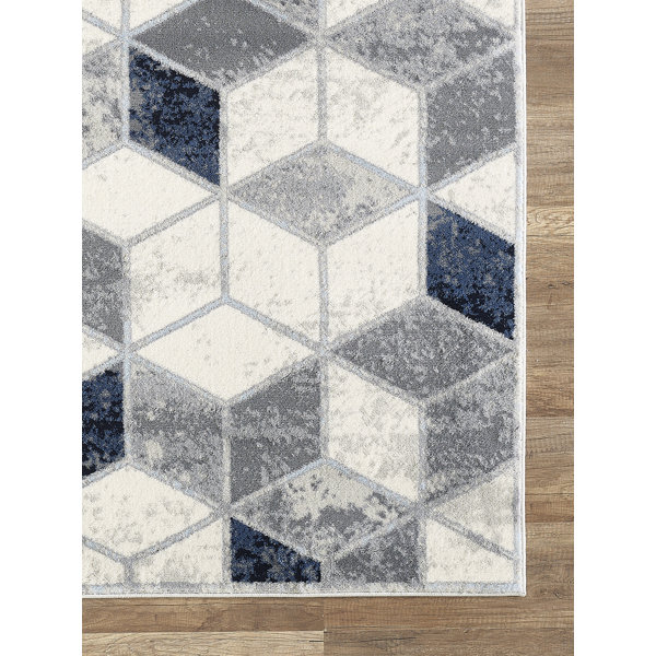 Corrigan Studio® Jenifry Geometric Gray Area Rug & Reviews | Wayfair