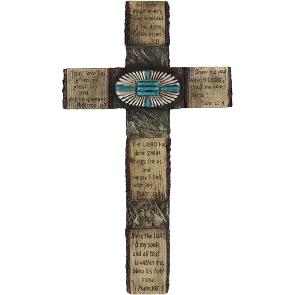 Trinx Decorative Wall Cross Inspirational Cross Figurine | Wayfair