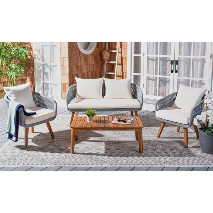 Corrigan Studio® Robson 4 Piece Sofa Seating Group with Cushions ...