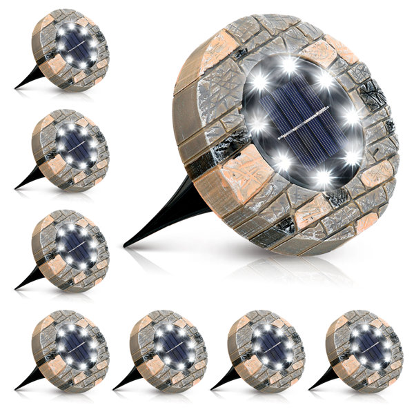 GLIME Solar Ground Lights, GLIME 8 LED Solar In Ground Lights IP65 ...