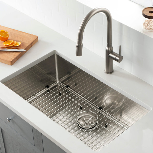 KIBI USA KIBI 19'' W Single Bowl Stainless Steel Undermount Kitchen ...