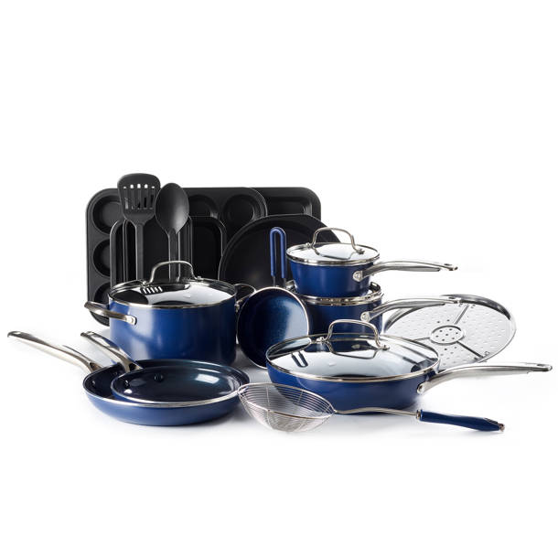 Blue Diamond 10 Piece Stainless Steel Non Stick Cookware Set & Reviews ...