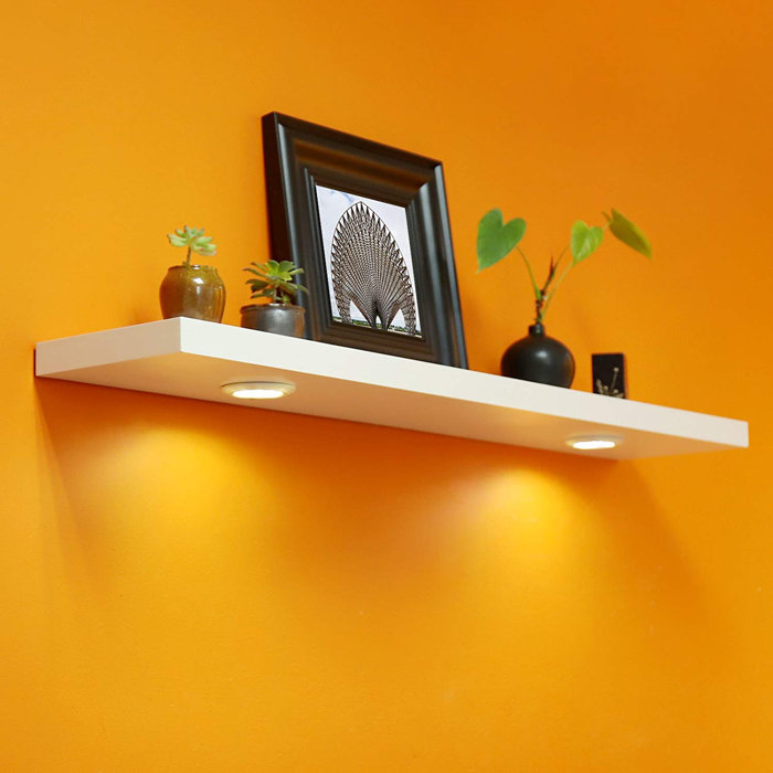 Metro Lane Elyria Floating Shelf with Lights | Wayfair.co.uk