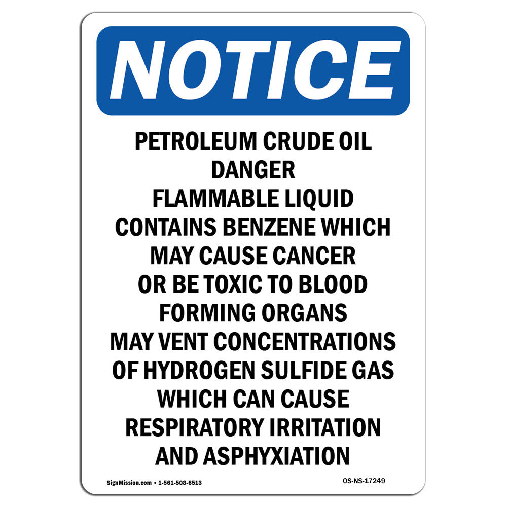 SignMission Petroleum Crude Oil Danger Flammable Sign | Wayfair