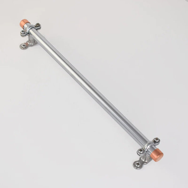 Proper Copper Design Chrome Bracket Handle With Copper End Caps ...