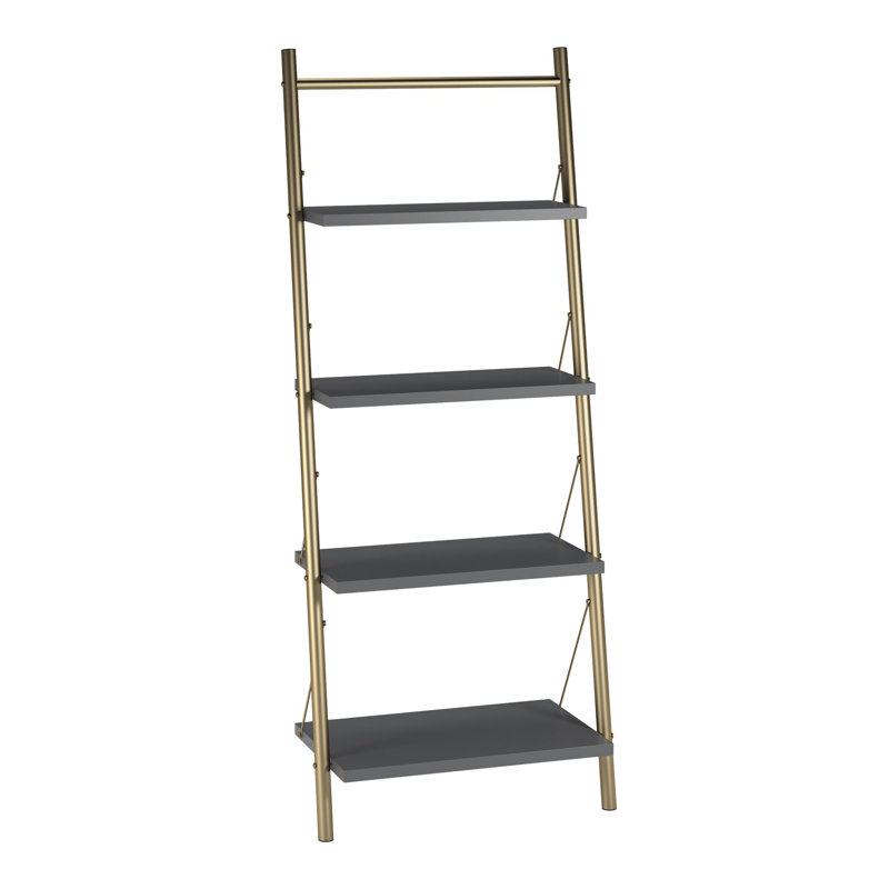 CosmoLiving by Cosmopolitan Nova Metal Ladder Bookcase & Reviews | Wayfair