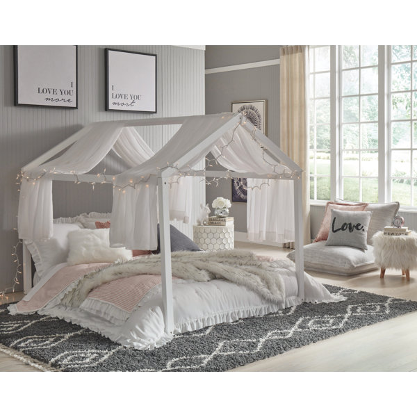 Full-size-girls-canopy-bed | Wayfair