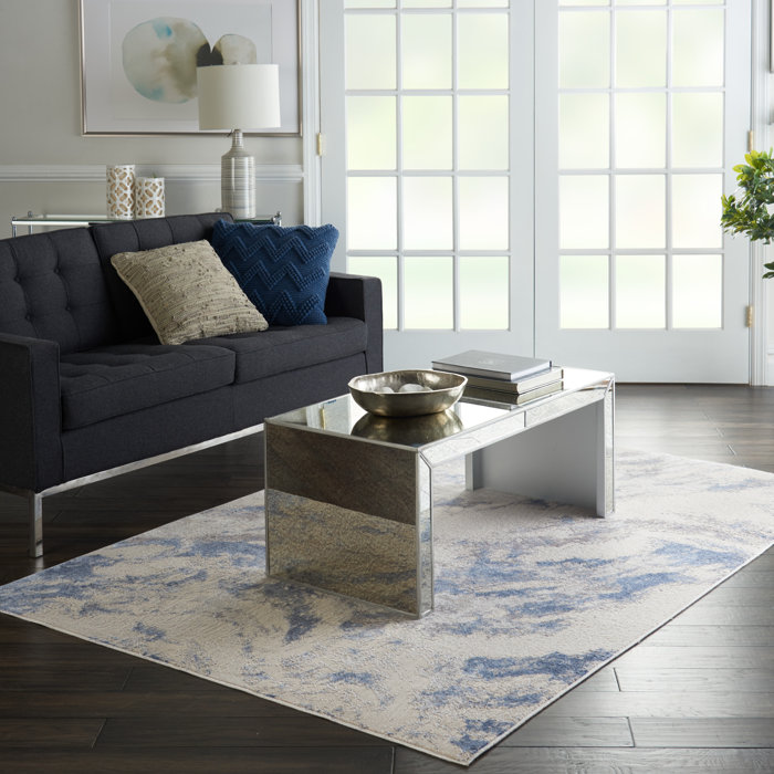 Mercer41 Sienna Blue/Ivory/Gray Rug & Reviews | Wayfair