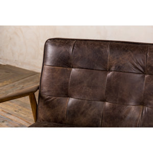 Williston Forge Conchita 2 Seater Leather Sofa | Wayfair.co.uk