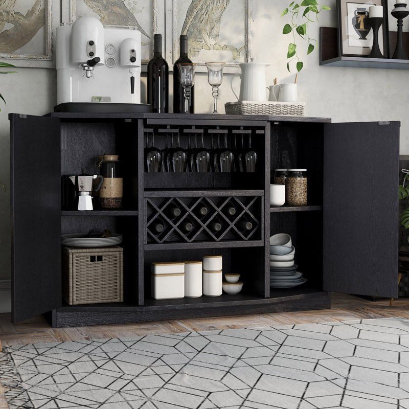 Three Posts™ Lipman Bar with Wine Storage & Reviews | Wayfair