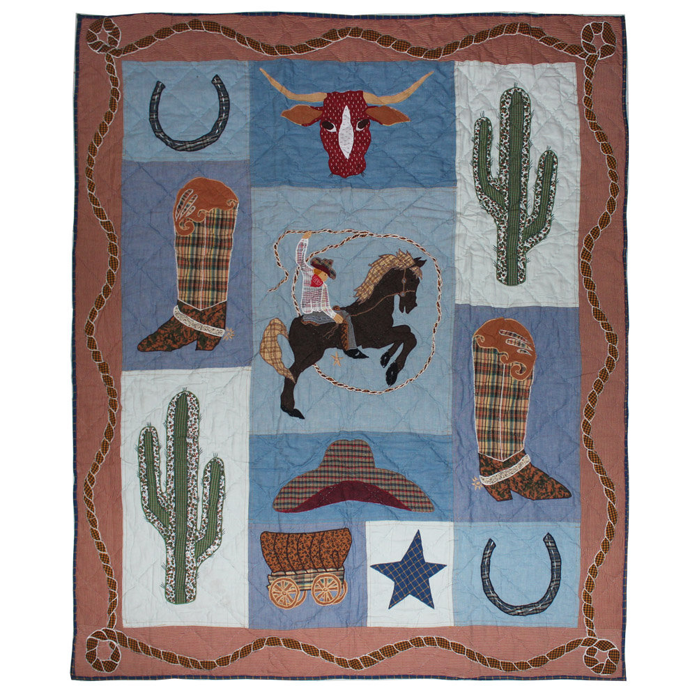 Patch Magic Cowboy Cotton Throw | Wayfair