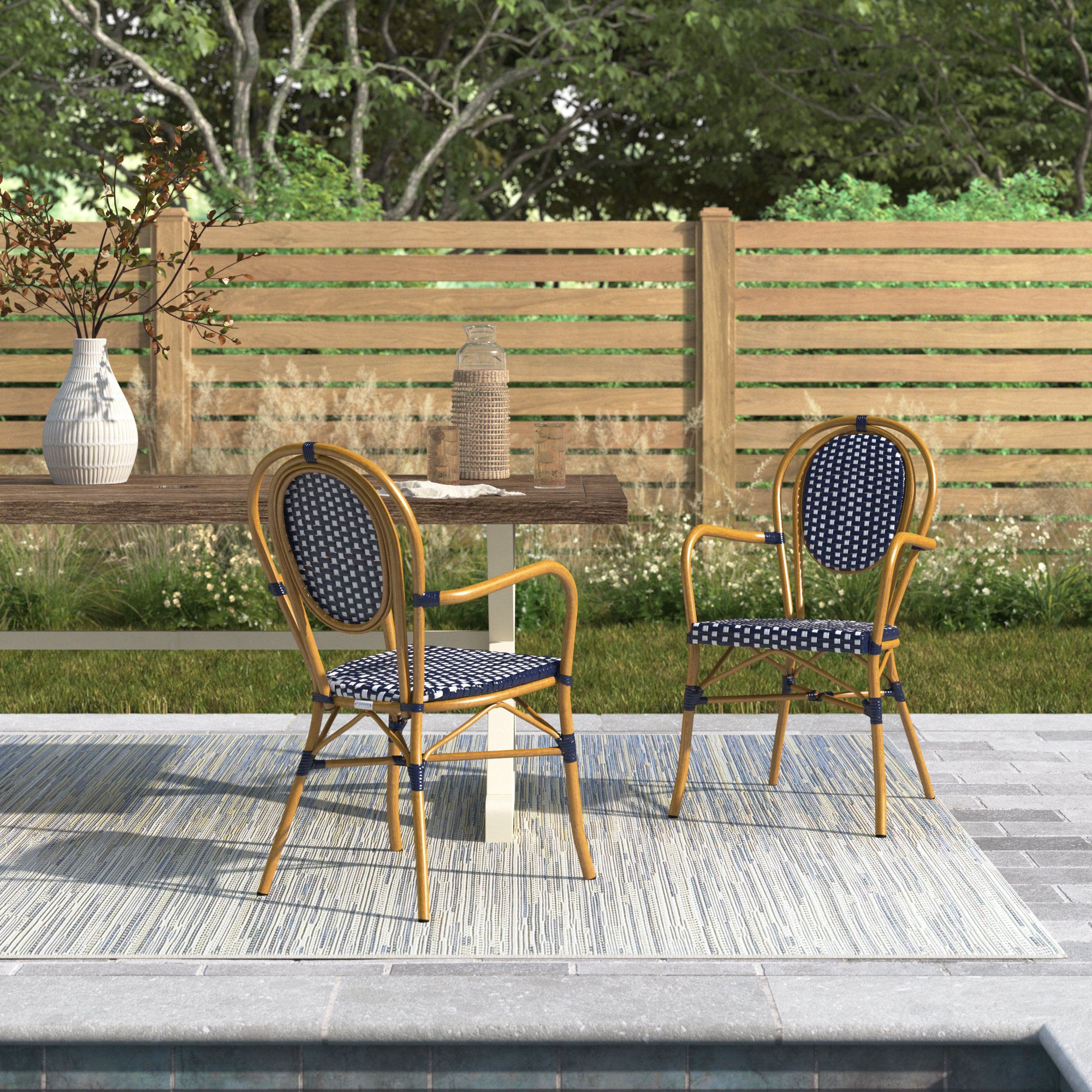 Sand & Stable Pim Patio Dining Arm Chair & Reviews | Wayfair