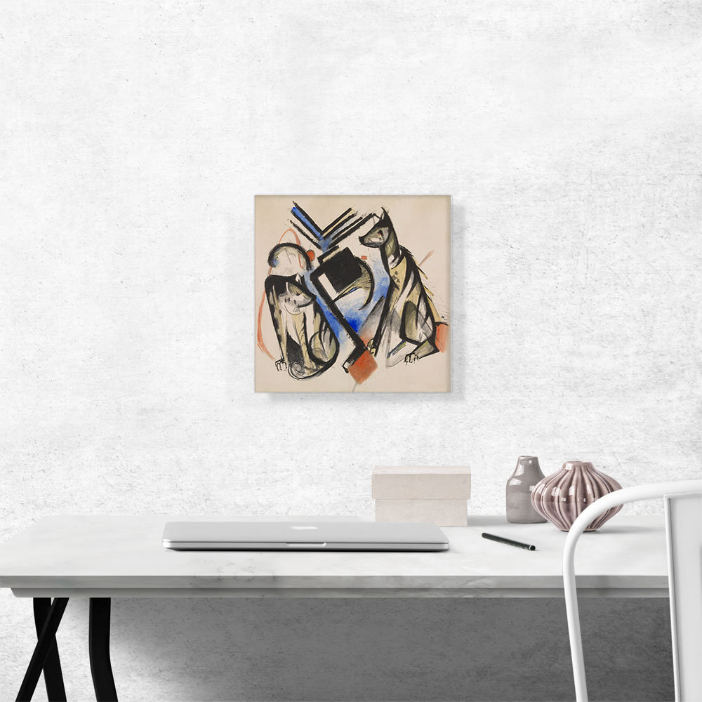 ARTCANVAS Two Wolves 1913 On Canvas by Franz Marc Painting | Wayfair