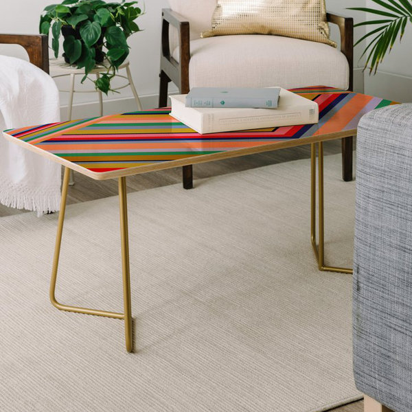 Bless international Stripes Rainbow Coffee Table | Wayfair