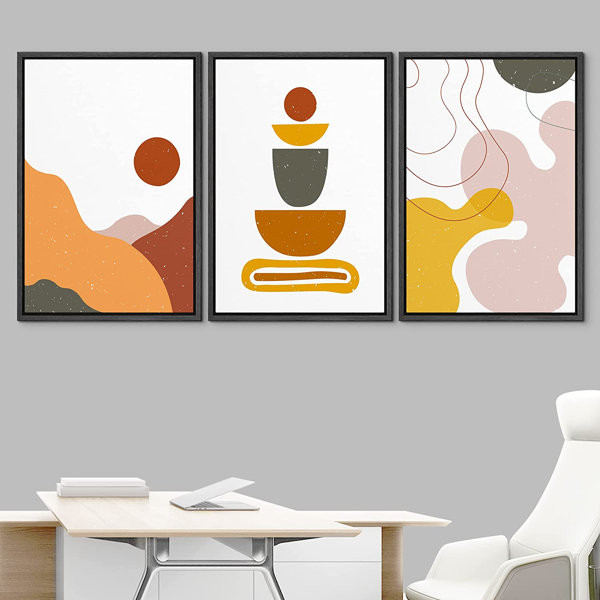 IDEA4WALL 3 Piece Floater Frame Graphic Art on Canvas | Wayfair