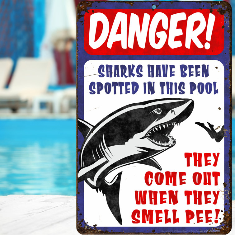 ATX CUSTOM SIGNS Funny Pool Area Sign | Wayfair