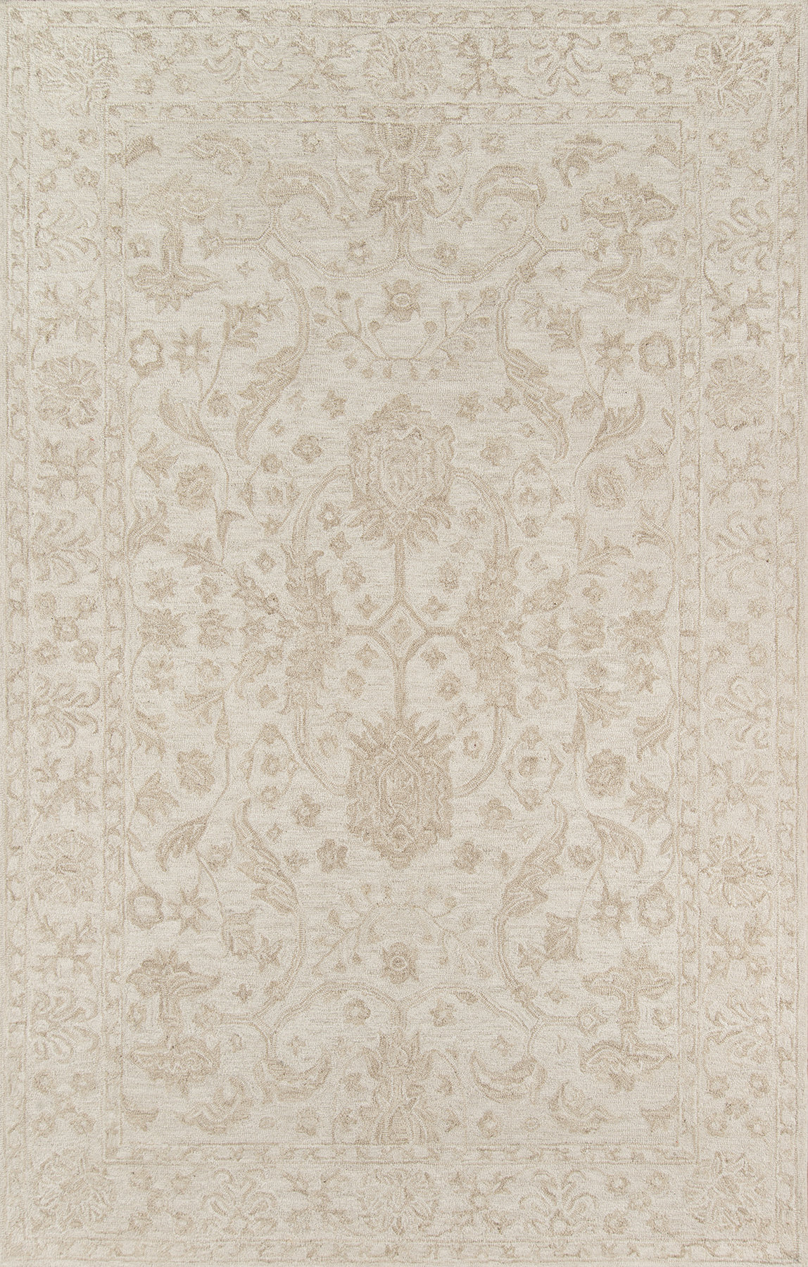 Birch Lane™ Cece Handmade Tufted Wool Beige Rug & Reviews | Wayfair