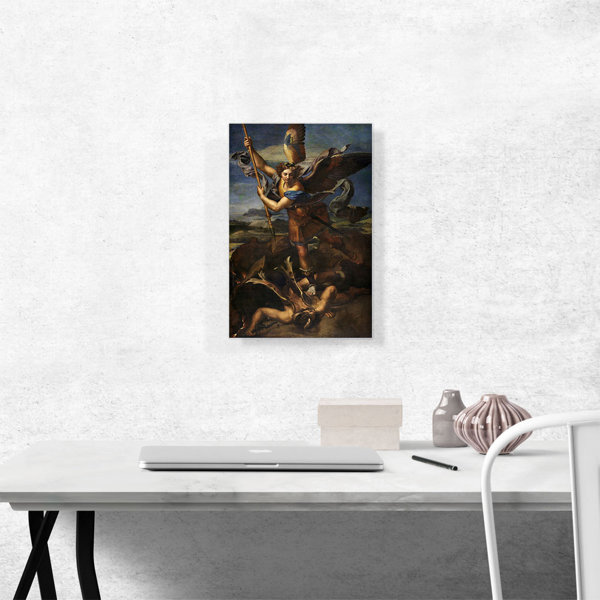 ARTCANVAS St. Michael Vanquishing Satan 1518 by Raphael - Wrapped ...