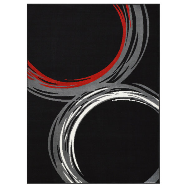 Wrought Studio Cristiana Geometric Fireball Area Rug | Wayfair