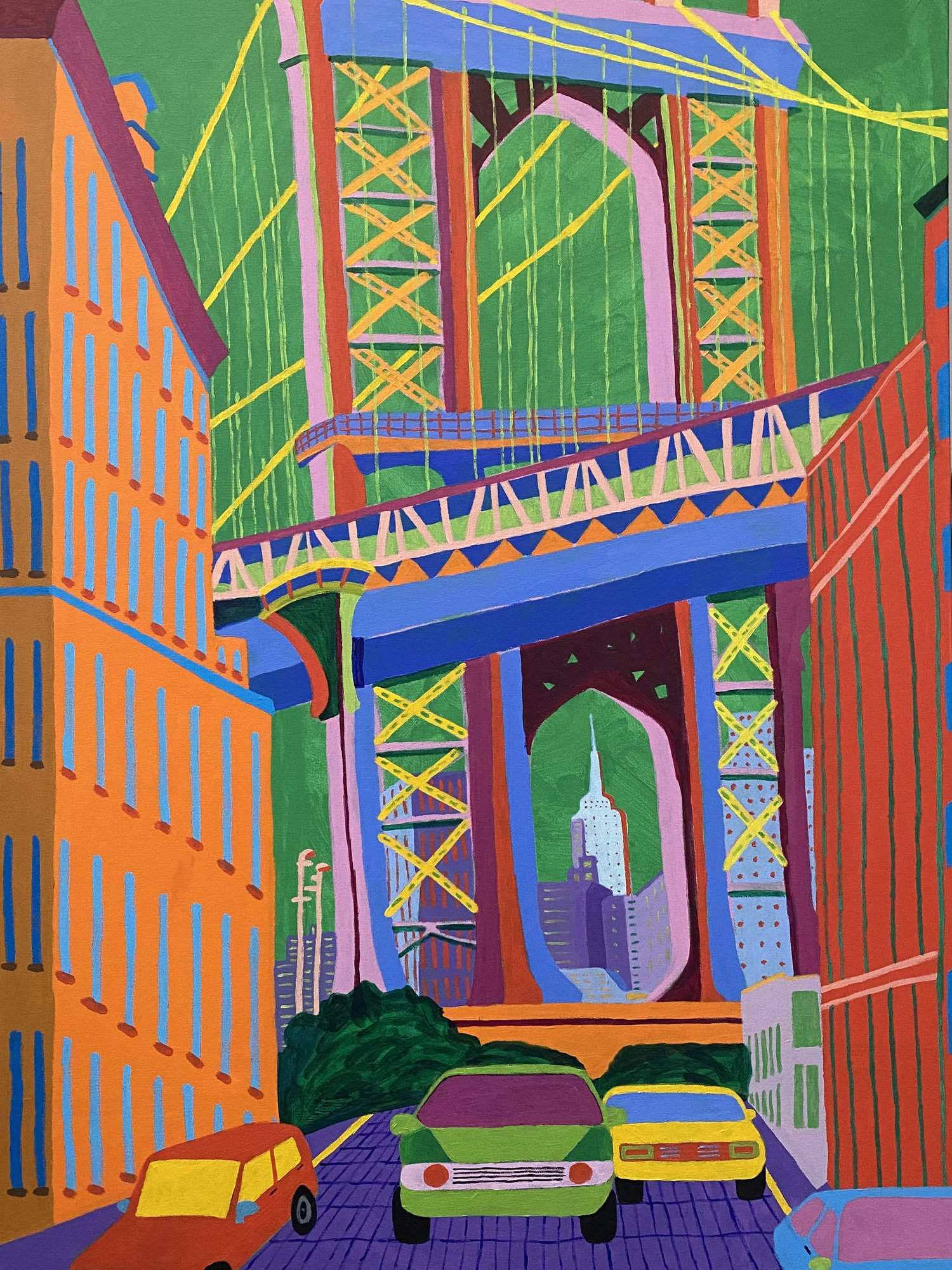 Made & Curated Manhattan Bridge by Sue Graef - Painting | Wayfair