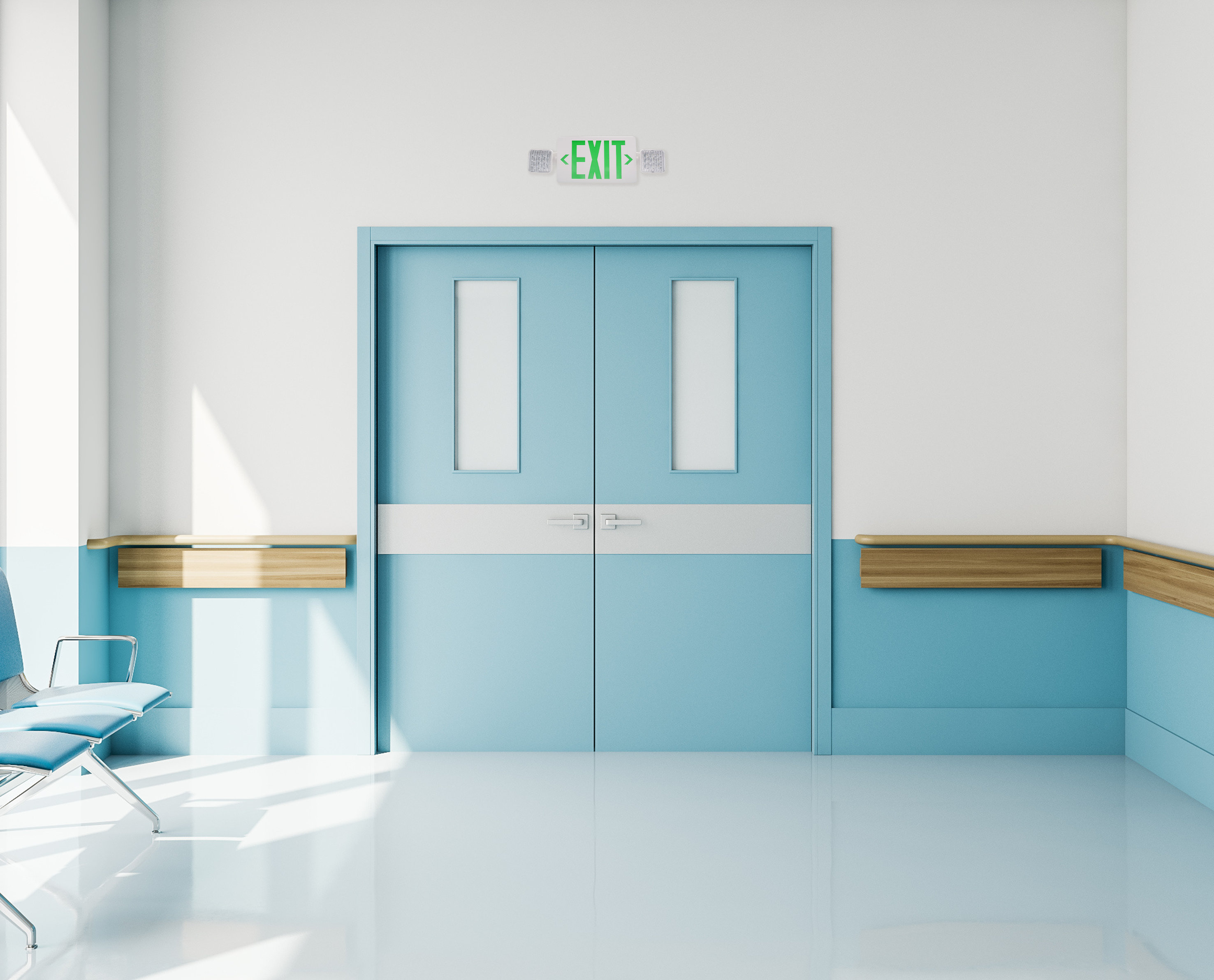 NICOR Lighting Surface-Mounted LED Emergency Exit Combo Sign | Wayfair