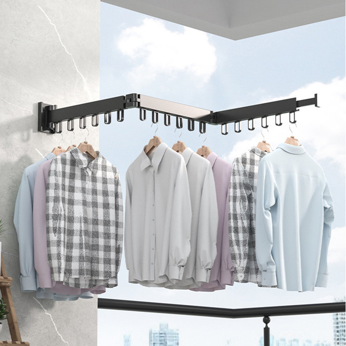 Rebrilliant Collapsible Wall-Mounted Drying Rack & Reviews | Wayfair
