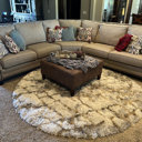 Steelside™ Cade Abstract Ivory/Gold Area Rug & Reviews | Wayfair