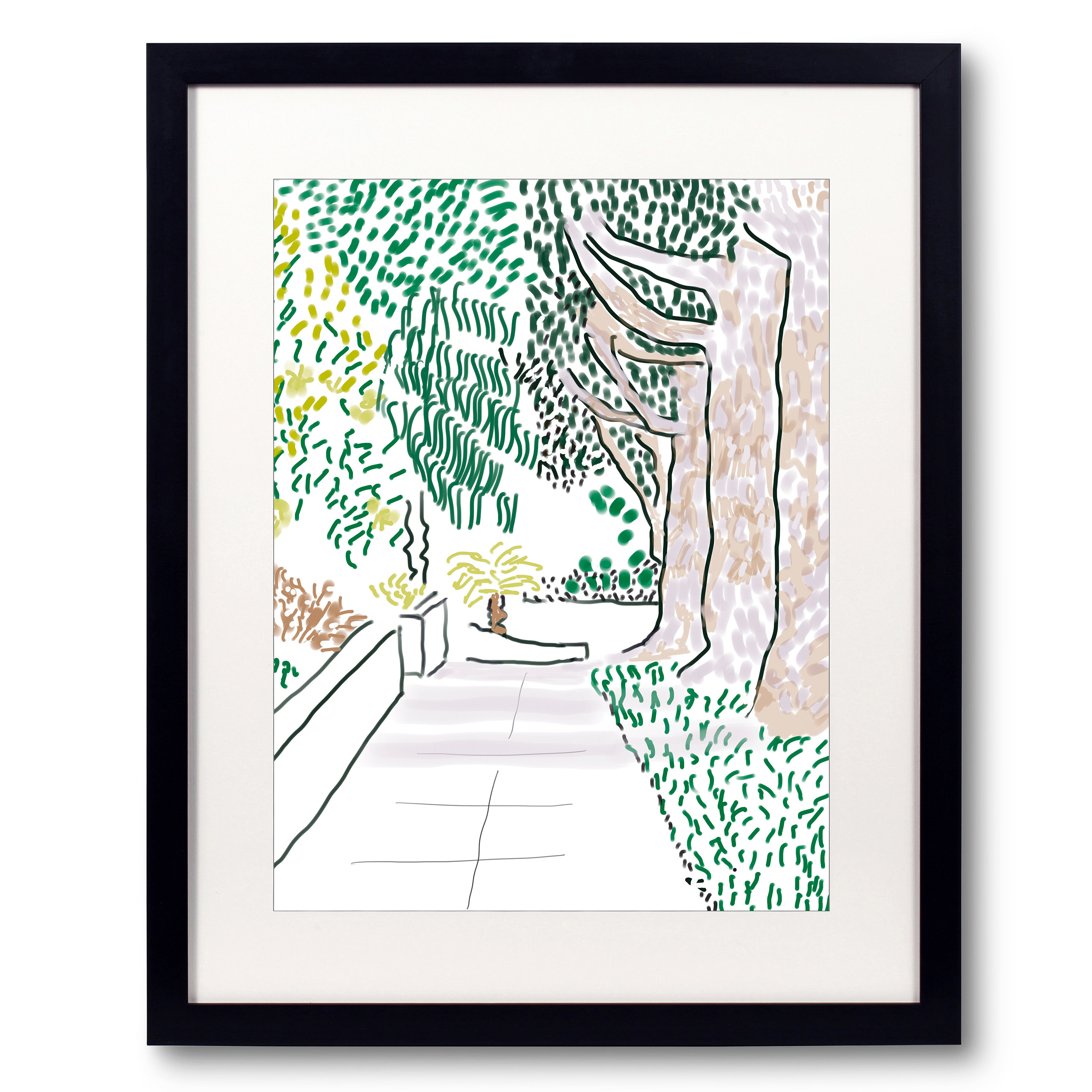 Made & Curated Sidewalk In Shade by Deborah Blum - Picture Frame Print ...